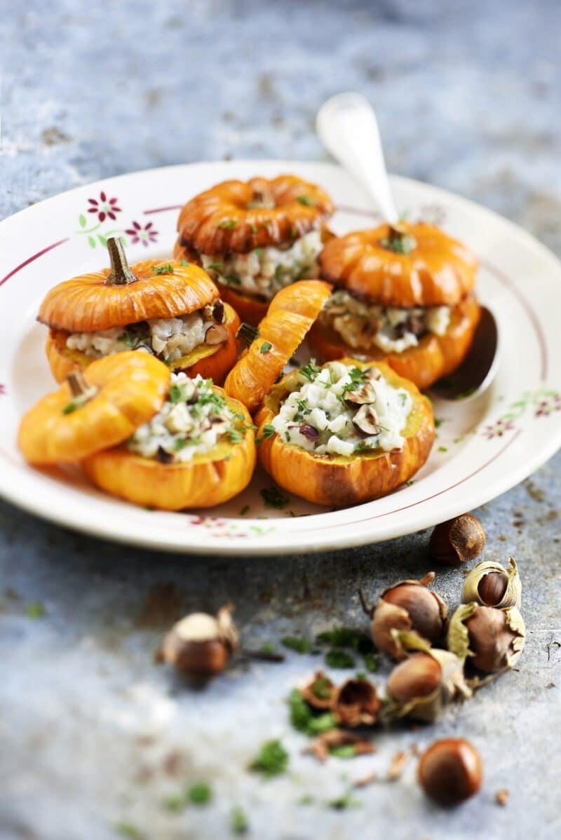 Recette de Mini-courges farcies au risotto - Gastronomie Hauts-de-France